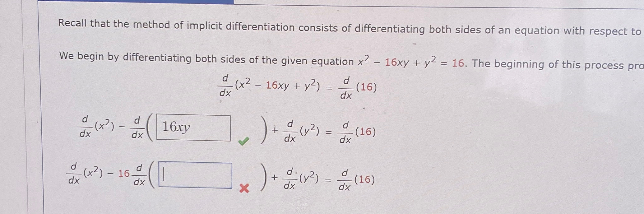 Solved Recall that the method of implicit differentiation | Chegg.com