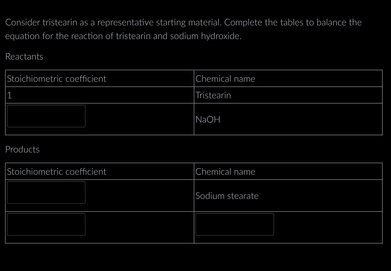 Solved Consider tristearin as a representative starting | Chegg.com Solved Consider tristearin as a representative starting | Chegg.com