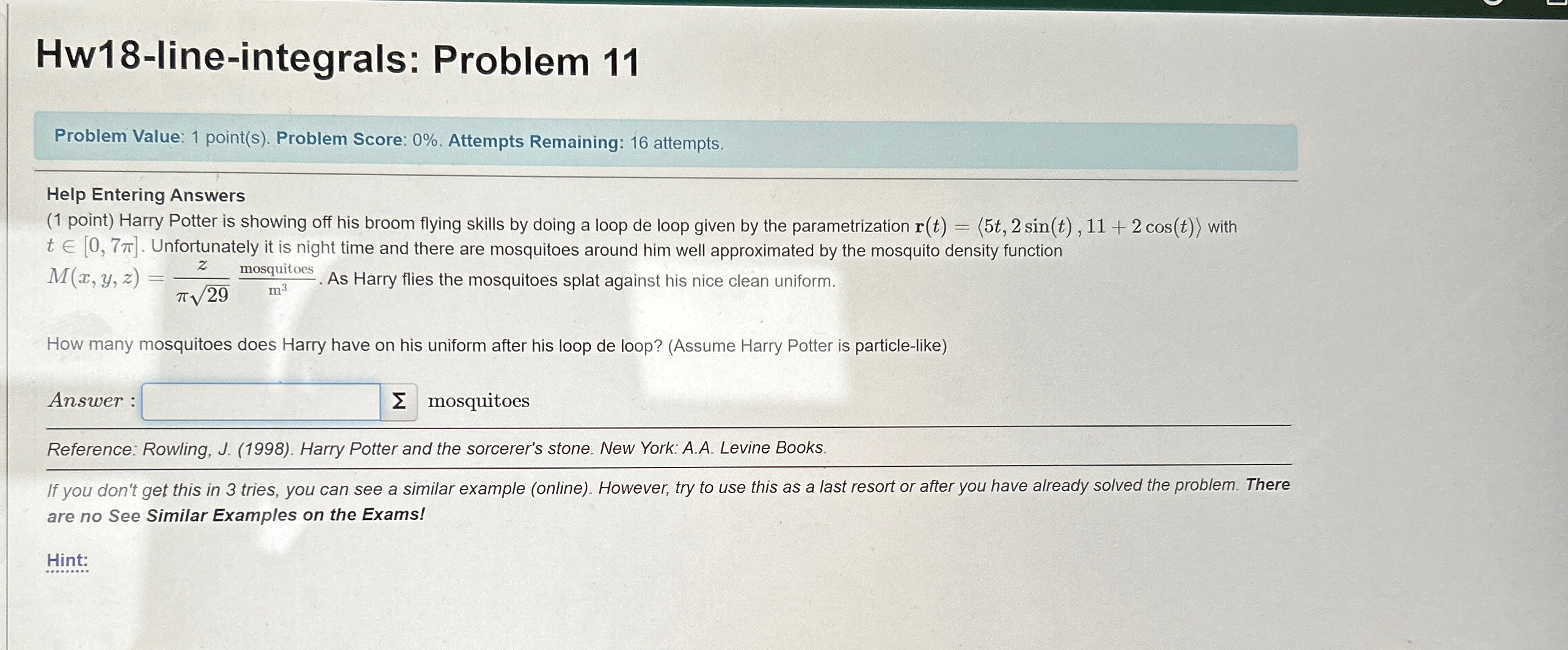 Solved Hw18-line-integrals: Problem 11Problem Value: 1 | Chegg.com