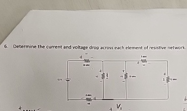 Solved Determine the current and voltage drop across each | Chegg.com