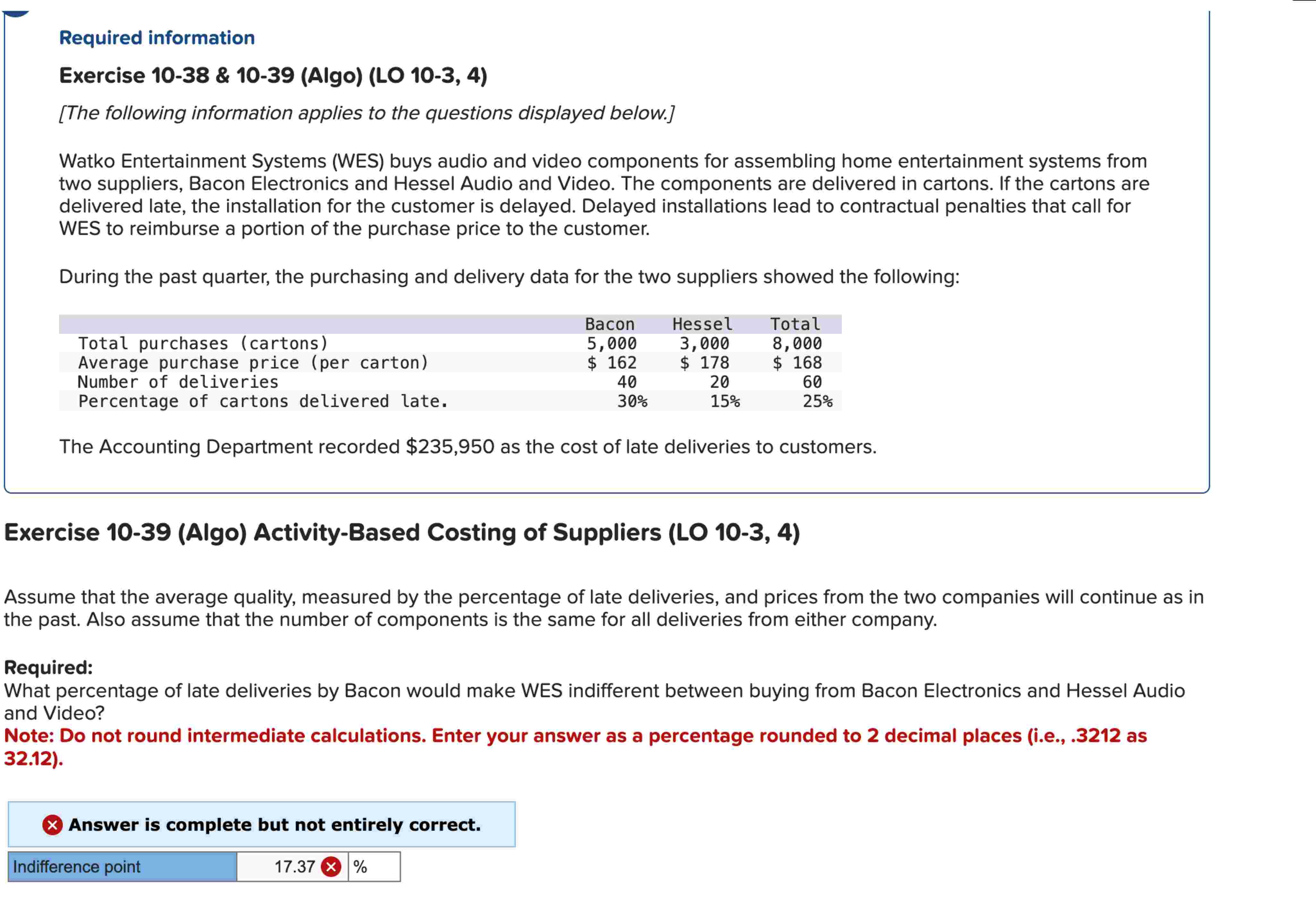 Solved Required information Exercise 10-38 ﻿& | Chegg.com