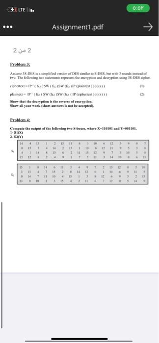 Solved Given the following ciphertext which is encrypted | Chegg.com