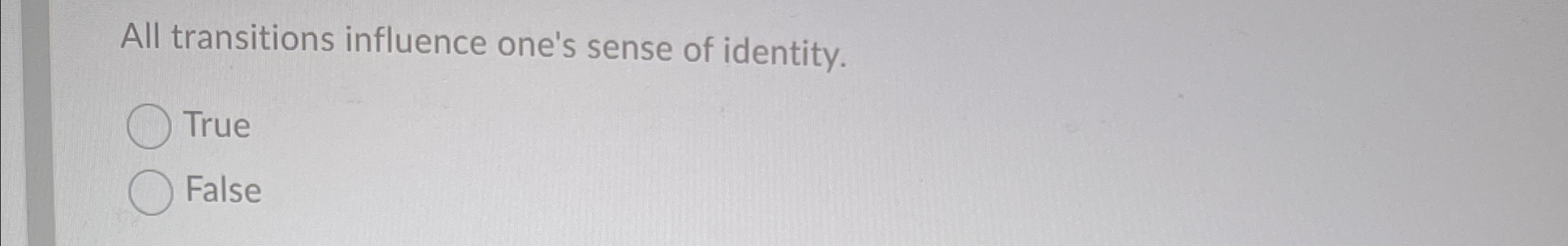 Solved All transitions influence one's sense of | Chegg.com