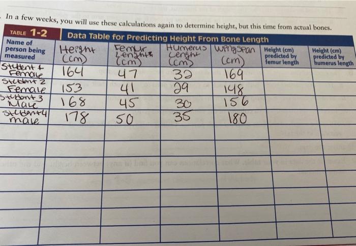 Solved In a few weeks, you will use these calculations again | Chegg.com