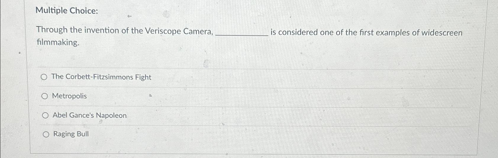 Solved Multiple Choice:Through the invention of the | Chegg.com