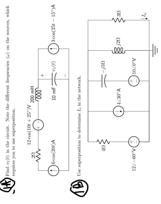 Solved Find v1(t) in the circuit. Note the different | Chegg.com