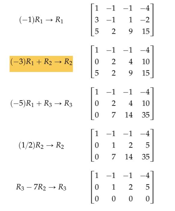 Solved Why do I have to multiply 3 by R1 before adding it to | Chegg.com