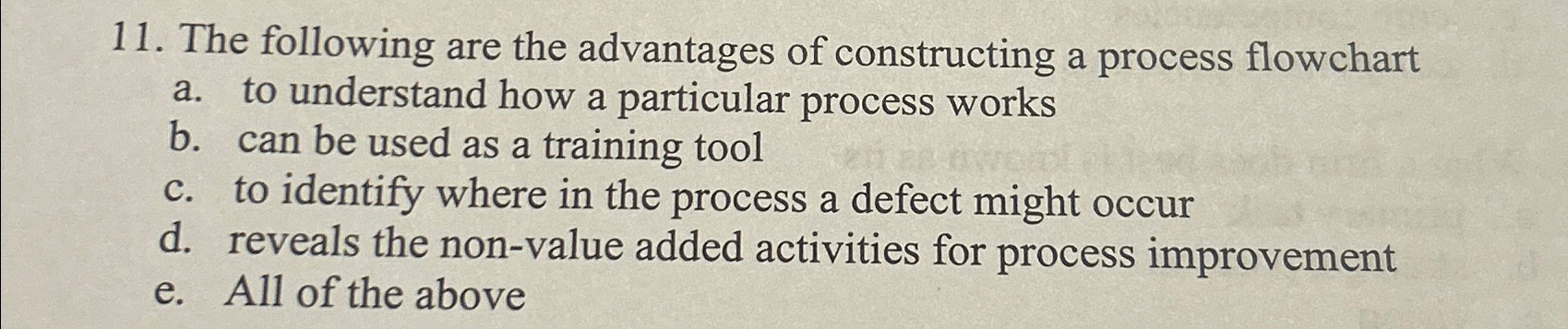 Solved The following are the advantages of constructing a | Chegg.com