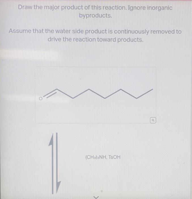 Solved (CH3)2NH,TsOHDraw the major product of this reaction. | Chegg.com