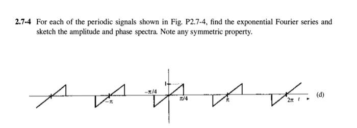 Solved 2.7-4 For each of the periodic signals shown in Fig. | Chegg.com