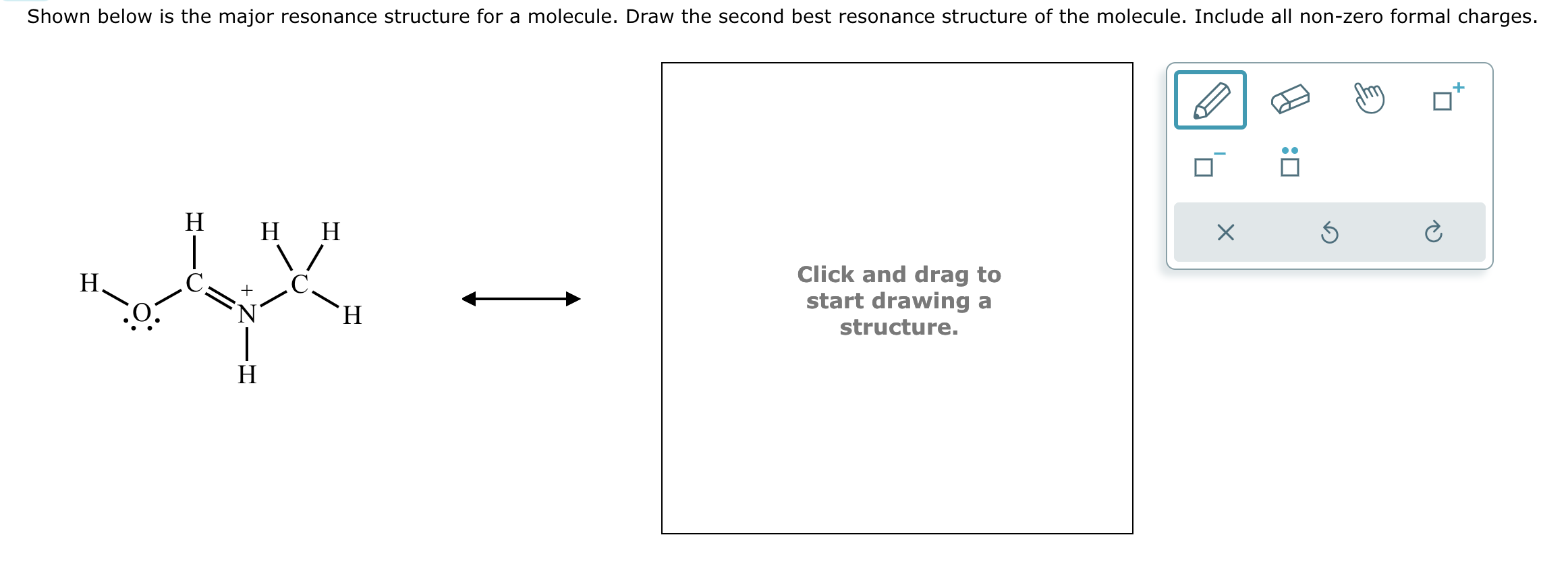 Solved Shown below is the major resonance structure for a | Chegg.com