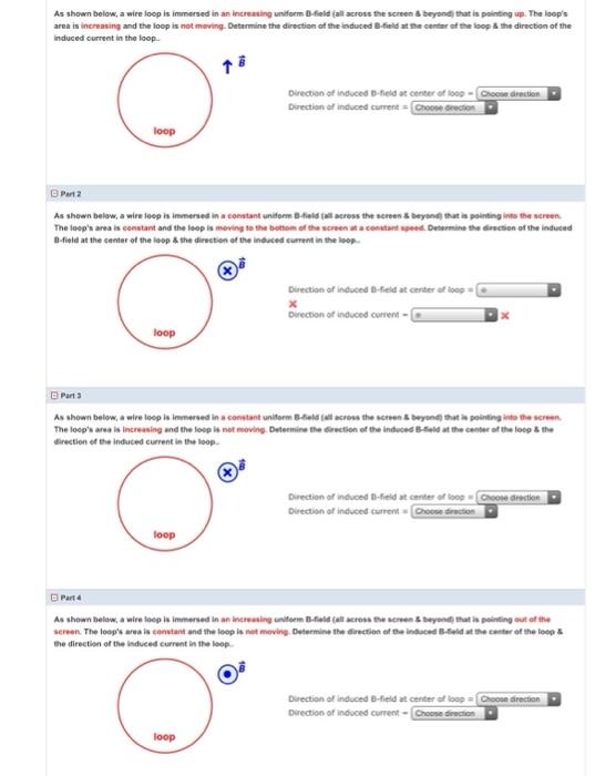 As shown below, a wire loop is immersed in an | Chegg.com