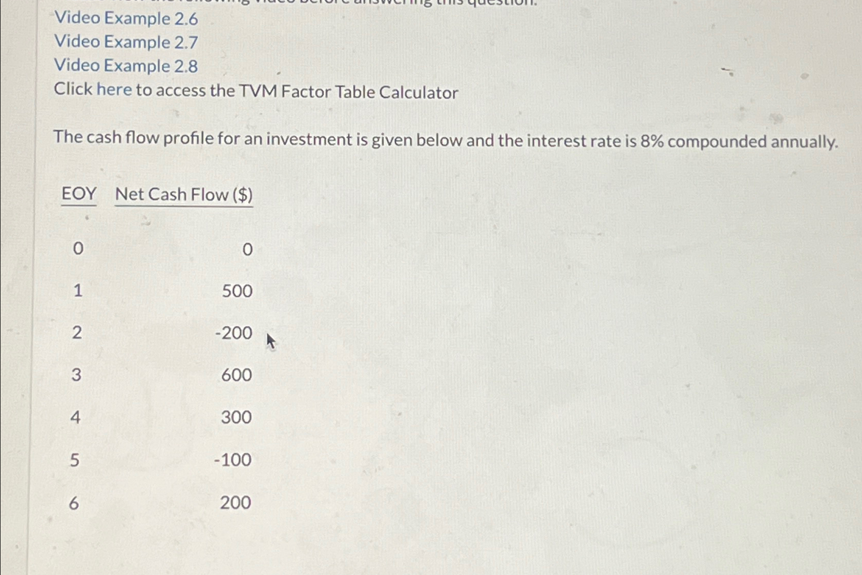 Solved Video Example 2.6Video Example 2.7Video Example | Chegg.com