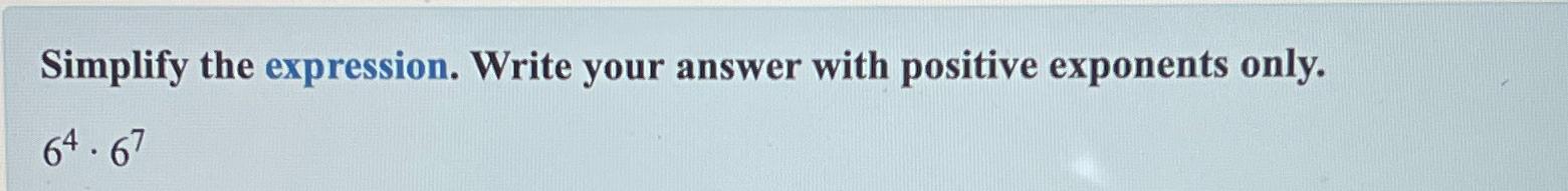 Solved Simplify the expression. Write your answer with | Chegg.com