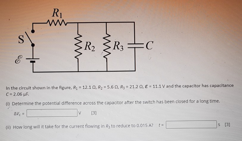 Solved R1 w R2 R3 С E In the circuit shown in the figure, R1 | Chegg.com