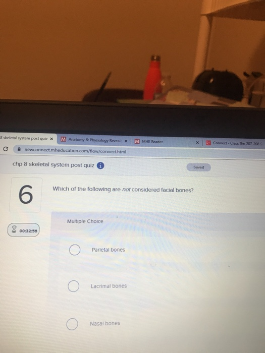 Solved M MHE Reader Connect Class Bo 207 208 skeletal system | Chegg.com