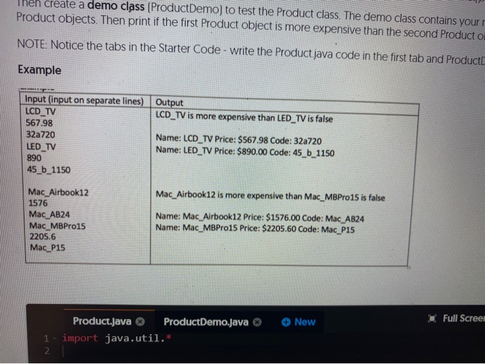 Solved Create a class called Product using the UML | Chegg.com
