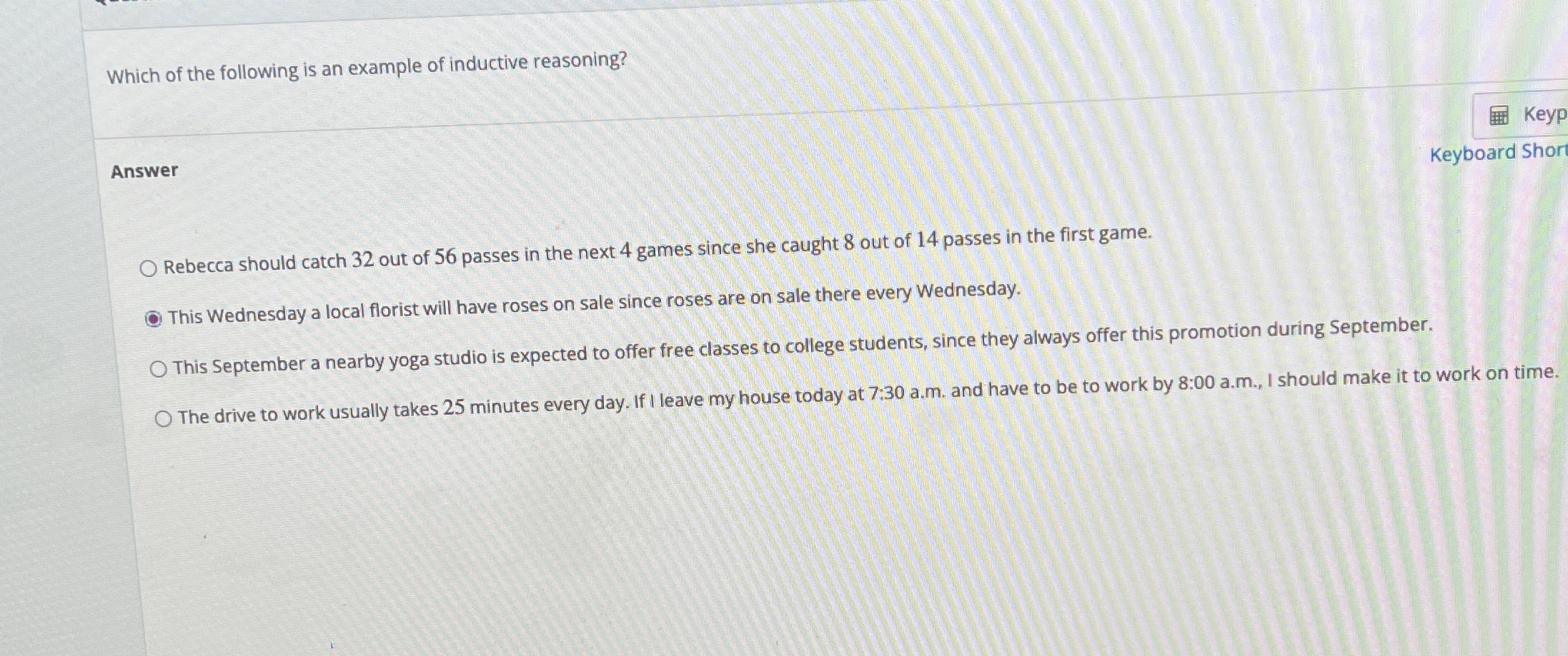 Solved Which of the following is an example of inductive | Chegg.com