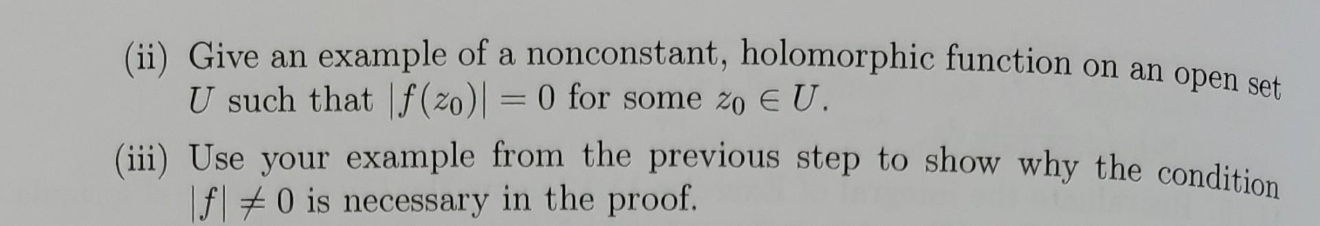 Solved 1.22. The minimum modulus principle states that if f | Chegg.com