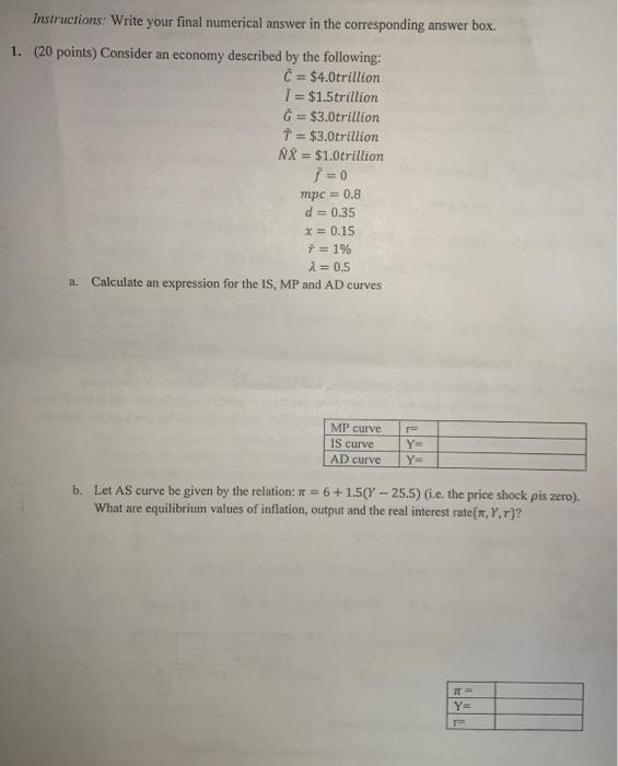 Solved Instructions: Write your final numerical answer in | Chegg.com