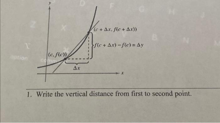 Solved 1. Write the vertical distance from first to second | Chegg.com