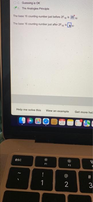 Solved Guessing is OK Mo The Analogies Principle The base 16 | Chegg.com