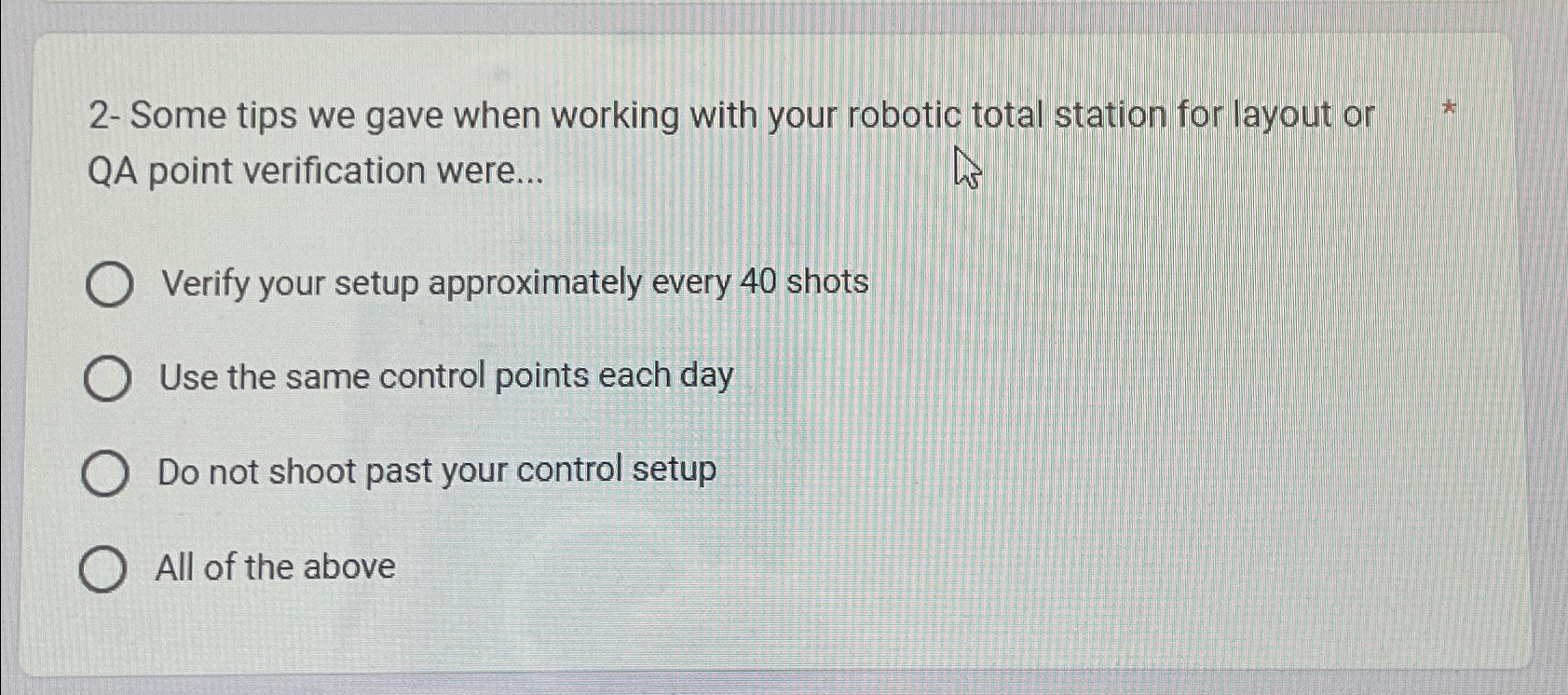 Solved 2- ﻿Some tips we gave when working with your robotic | Chegg.com