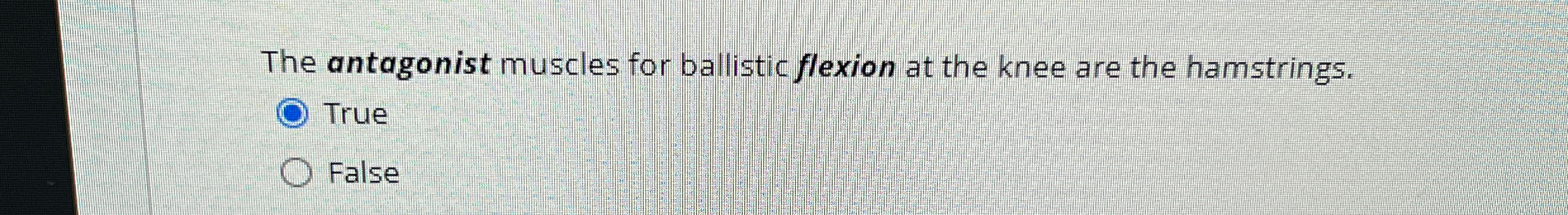 Solved The antagonist muscles for ballistic flexion at the | Chegg.com