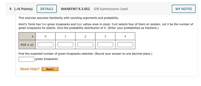 Solved 9. [-16 Points) DETAILS WANEFM7 8.3.052.0/8 | Chegg.com Solved 9. [-16 Points) DETAILS WANEFM7 8.3.052.0/8 | Chegg.com