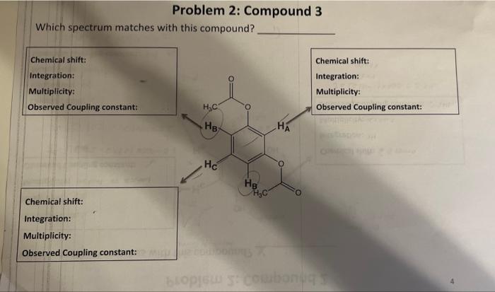 Solved Problem 2: Compound 3 I | Chegg.com