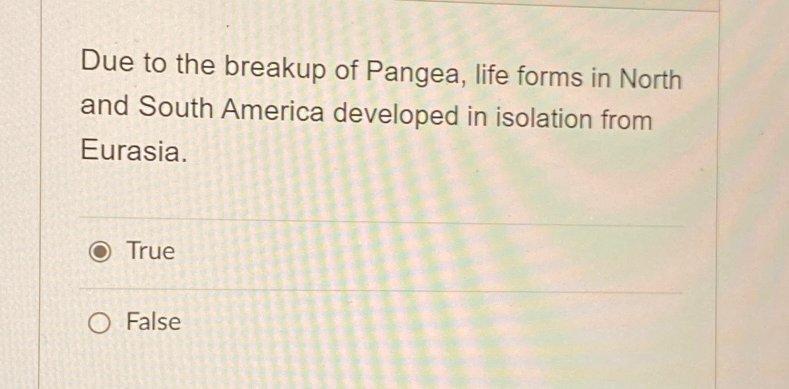 Solved Due to the breakup of Pangea, life forms in North and | Chegg.com