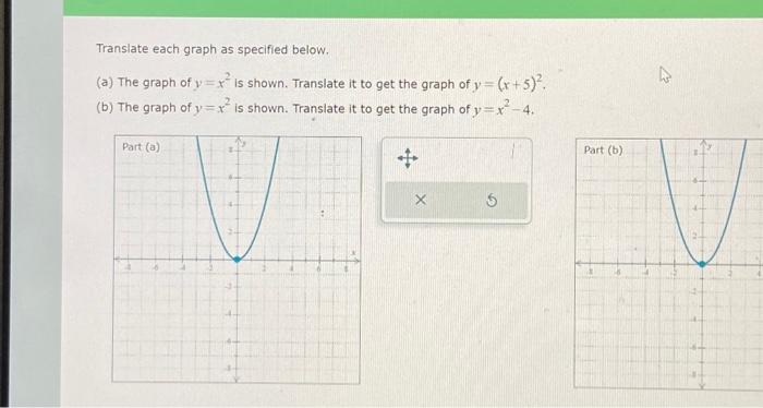 Solved Translate each graph as specified below. (a) The | Chegg.com