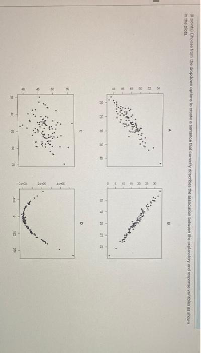 Solved (8 points Choose from the dropdown options to create | Chegg.com
