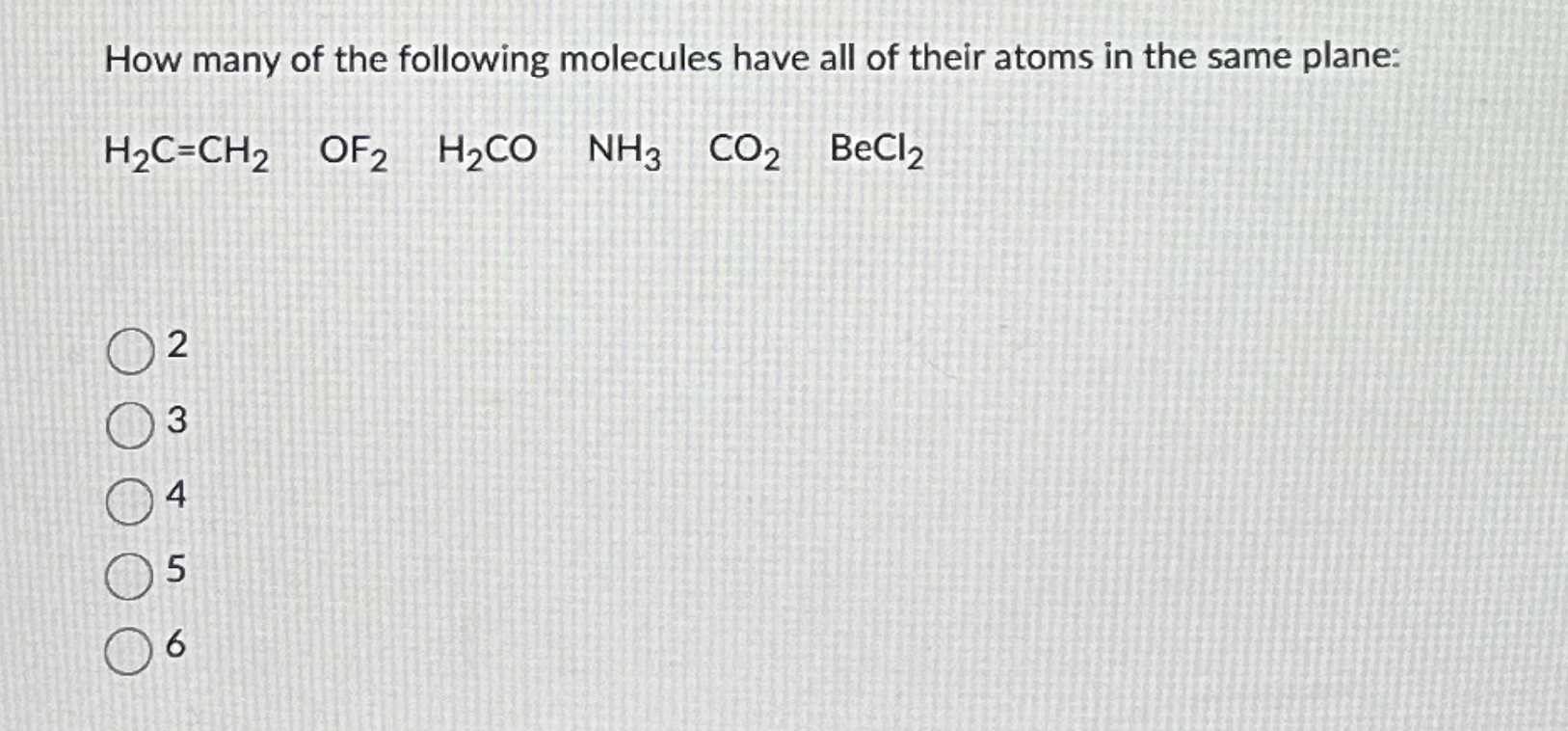 Solved How many of the following molecules have all of their | Chegg.com