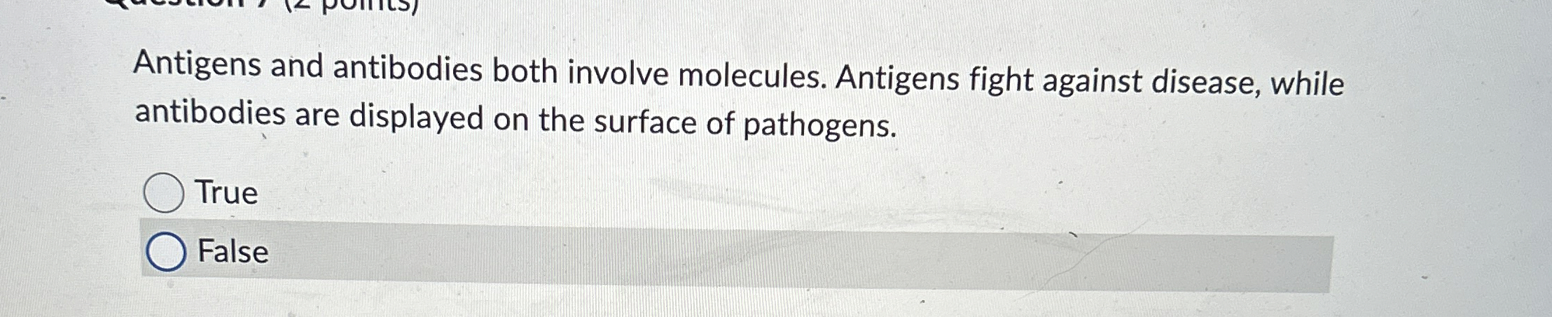 Solved Antigens and antibodies both involve molecules. | Chegg.com