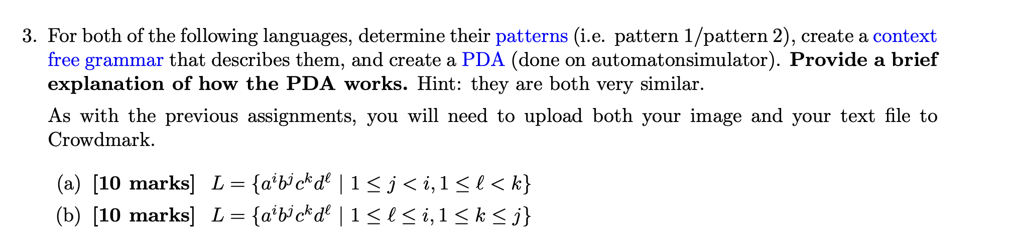 Solved For both of the following languages, determine their | Chegg.com Solved For both of the following languages, determine their | Chegg.com
