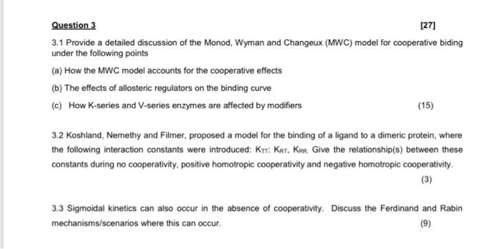 Solved Question 3 [27] 3.1 Provide a detailed discussion of | Chegg.com