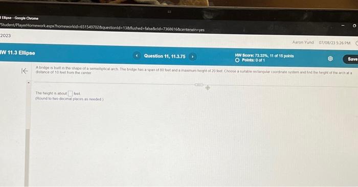 Solved 3 Ellipse - Google Chrome | Chegg.com