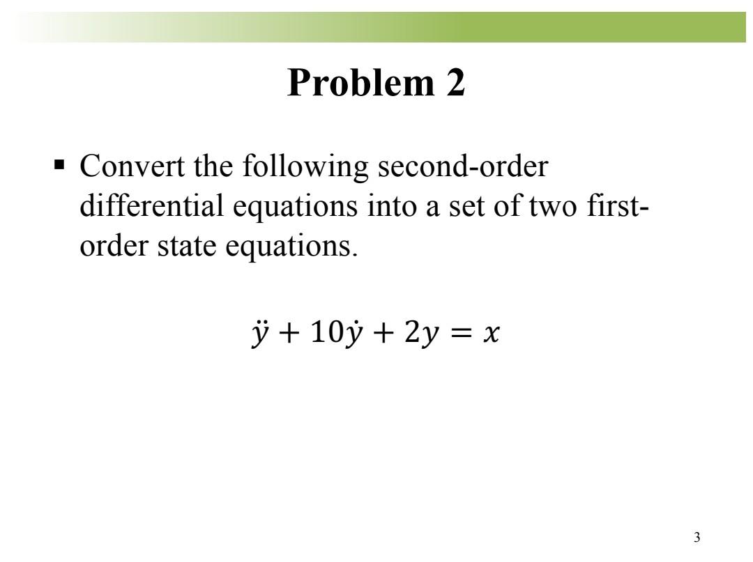 Solved -Convert the following second-order differential | Chegg.com