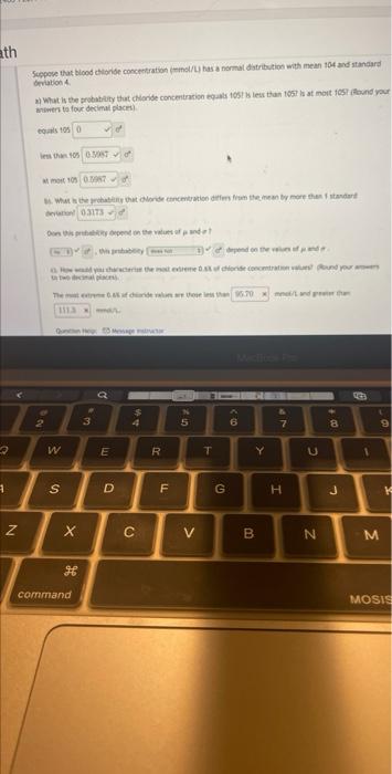 Solved drvition 4. buwer to four decimal piacet) eqats 104 | Chegg.com
