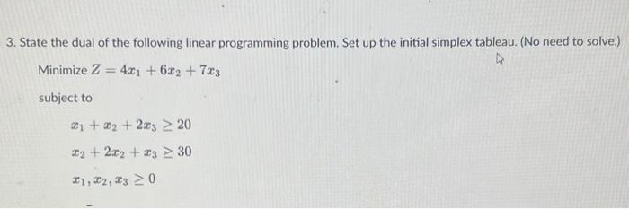 Solved Finte Math Linear Programming Assigment the question | Chegg.com