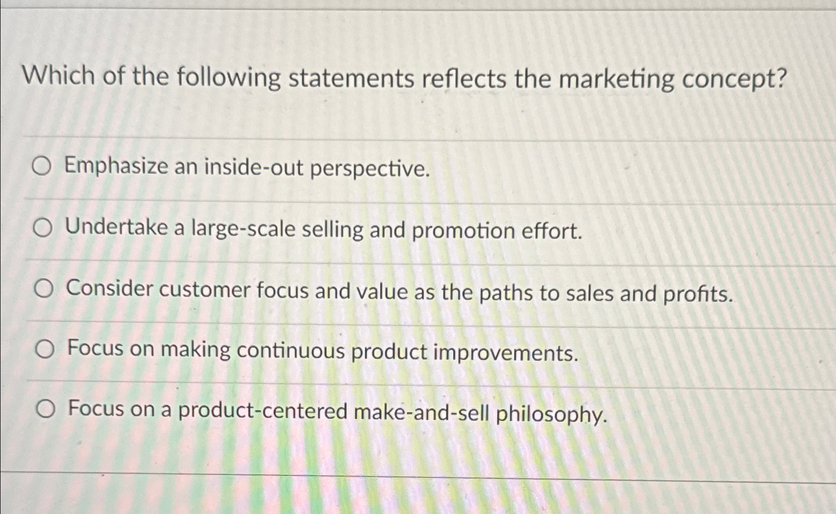 Solved Which of the following statements reflects the | Chegg.com