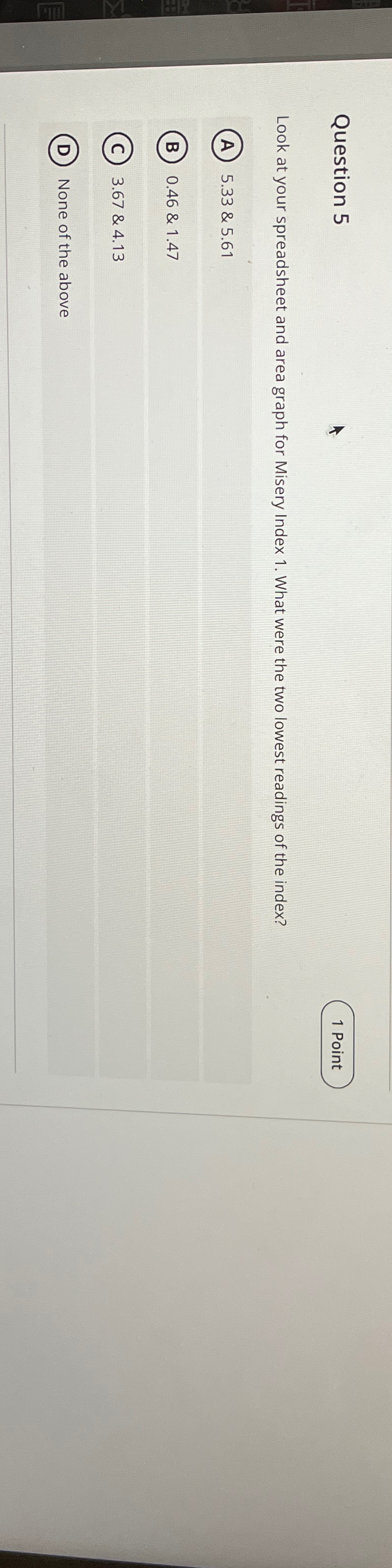 Solved Question 51 ﻿PointLook at your spreadsheet and area | Chegg.com