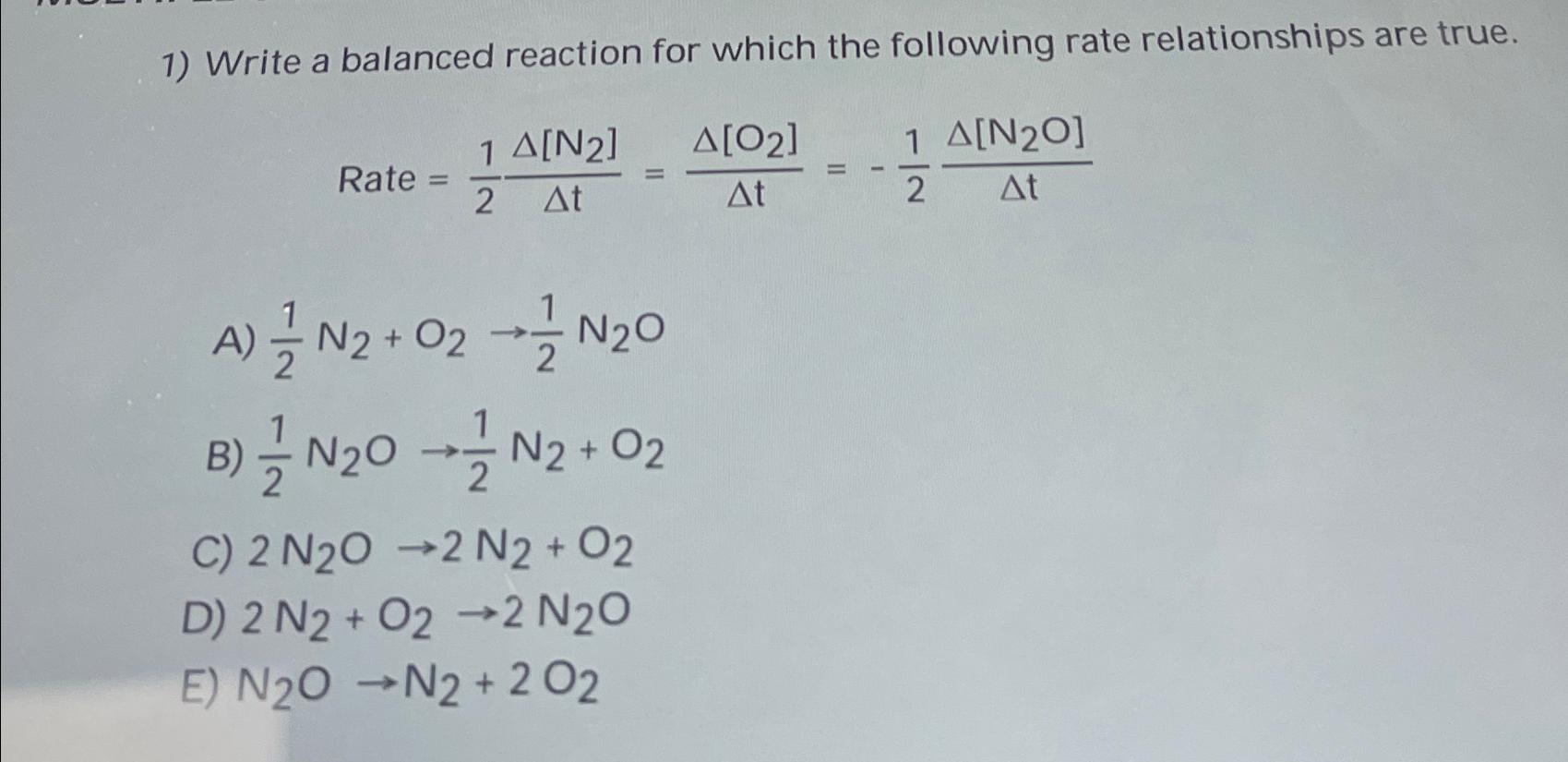 Solved Write a balanced reaction for which the following | Chegg.com