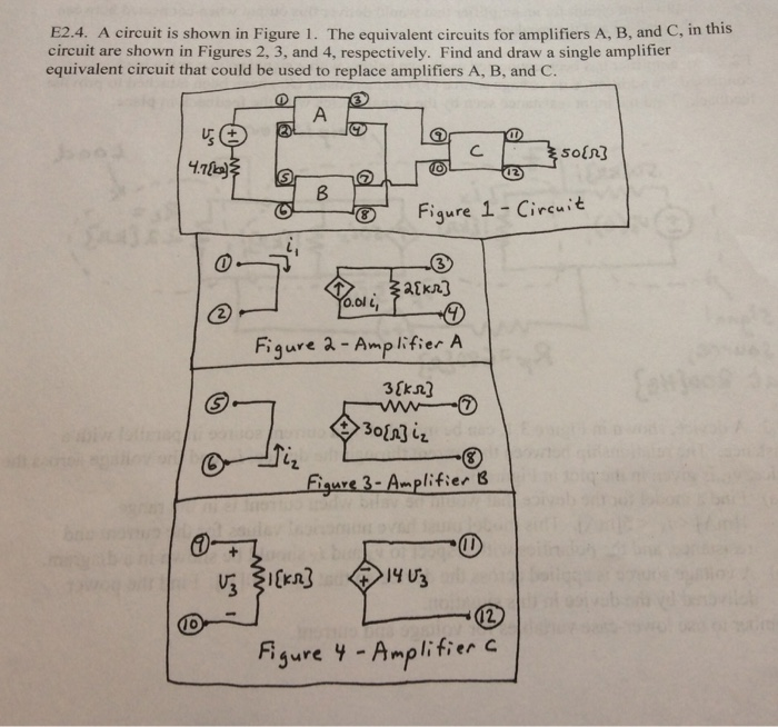 Solved E2.4. A circuit is shown in Figure 1. The equivalent | Chegg.com