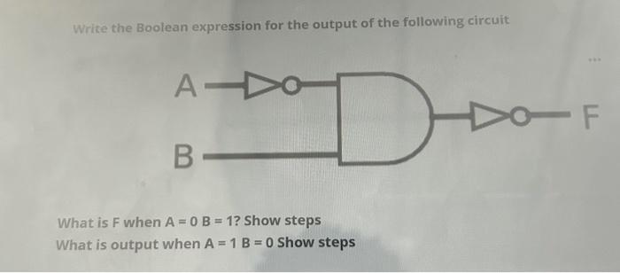 Solved Write the Boolean expression for the output of the | Chegg.com