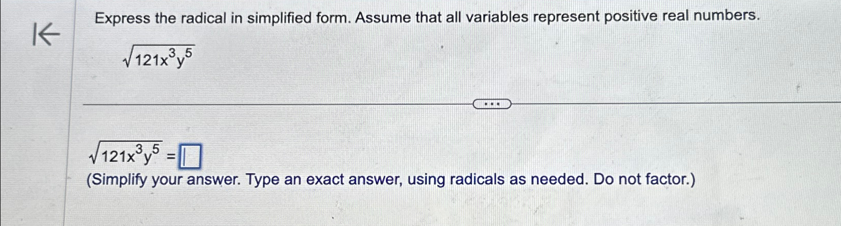 Solved Express the radical in simplified form. Assume that | Chegg.com