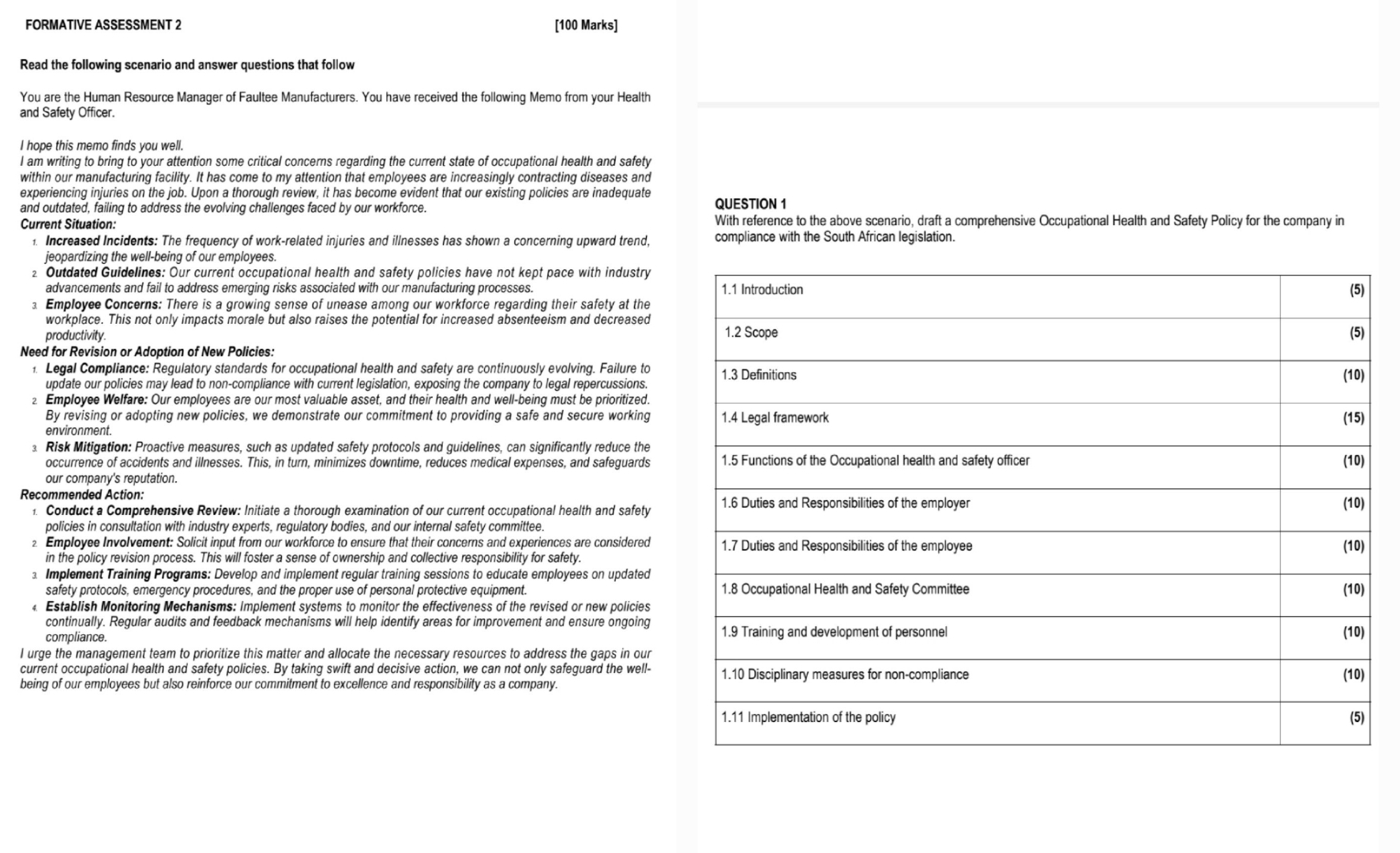 Solved FORMATIVE ASSESSMENT 2[100 ﻿Marks]Read the following | Chegg.com