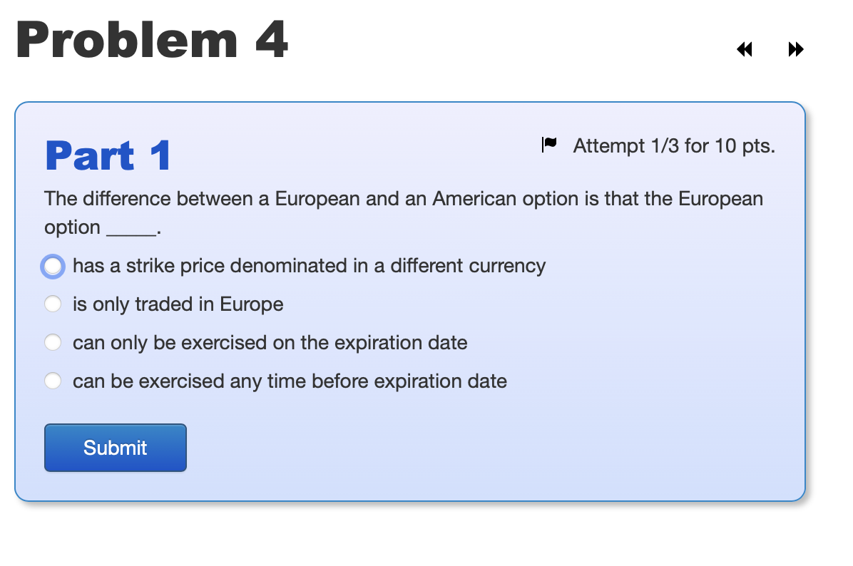 Solved Part 1Attempt 1/3 ﻿for 10 ﻿pts.The difference between | Chegg.com