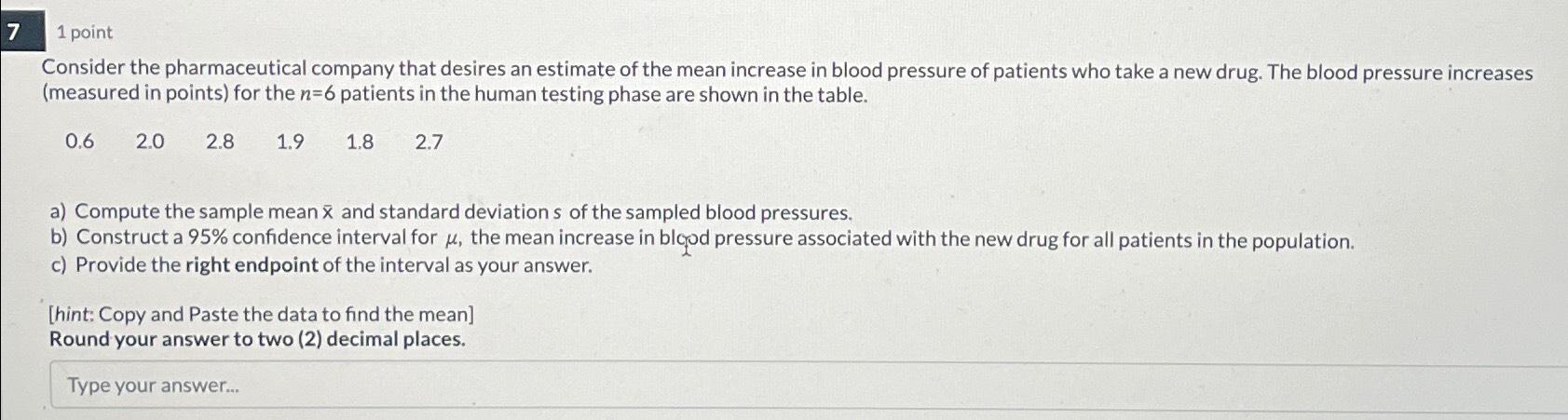 Solved 71 ﻿pointConsider the pharmaceutical company that | Chegg.com